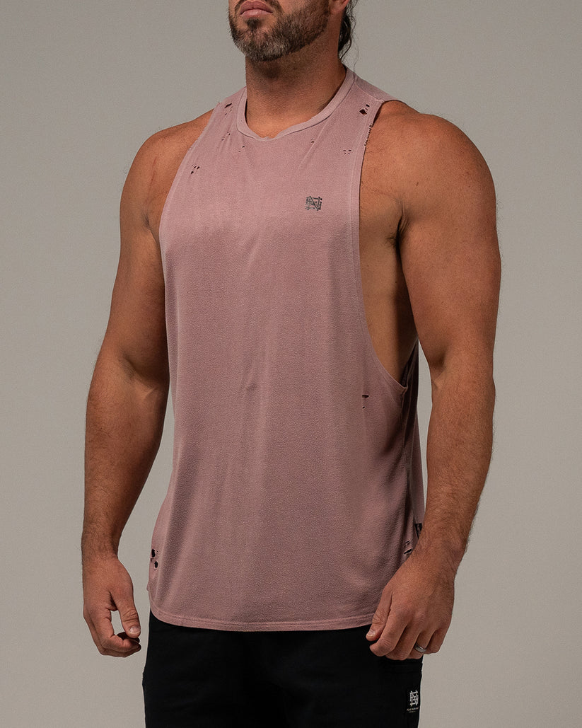 MOTO DISTRESSED BRO TANK - RED – FLAG NOR FAIL