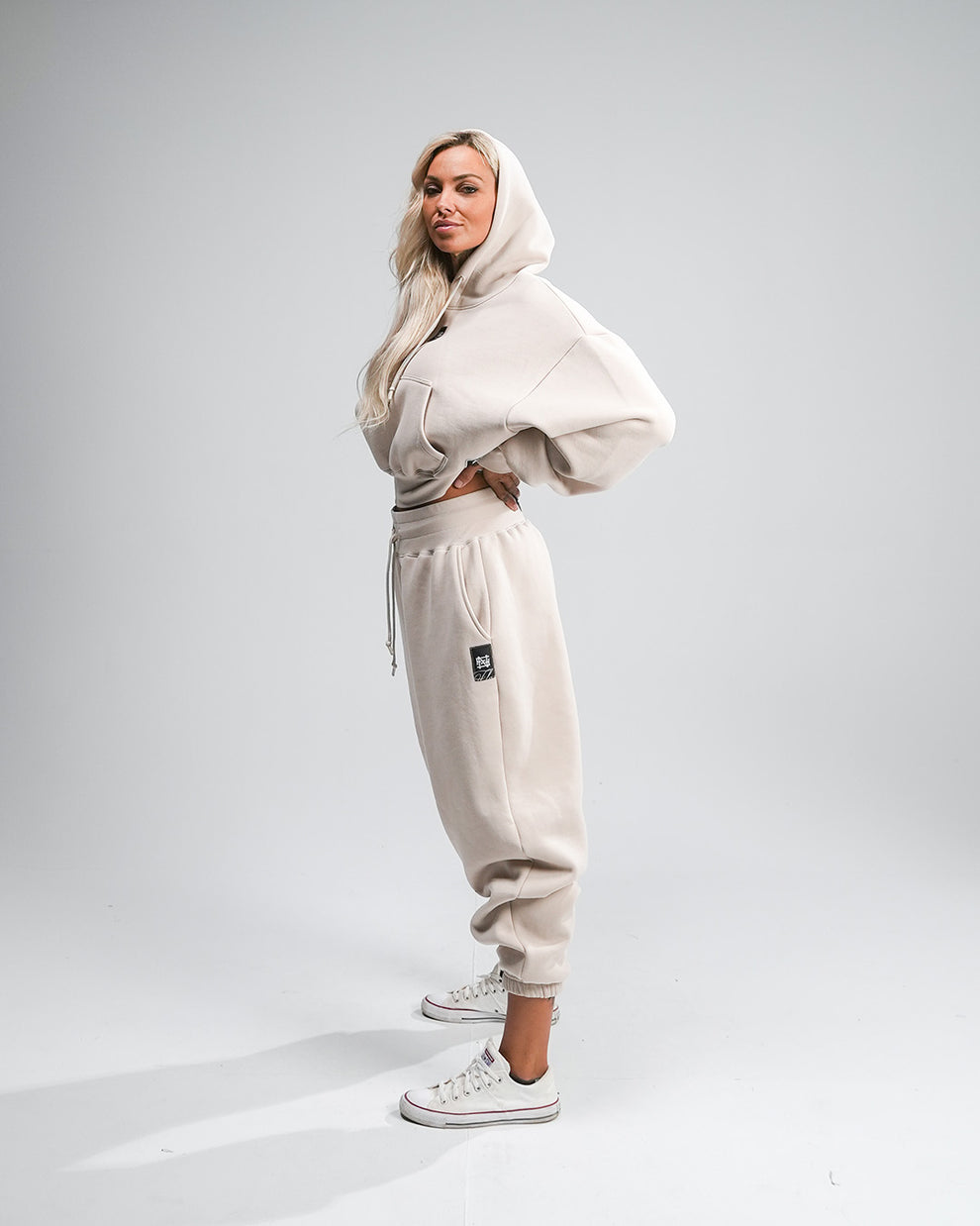 WOMENS OVERSIZED SWEATPANTS - TAN – FLAG NOR FAIL