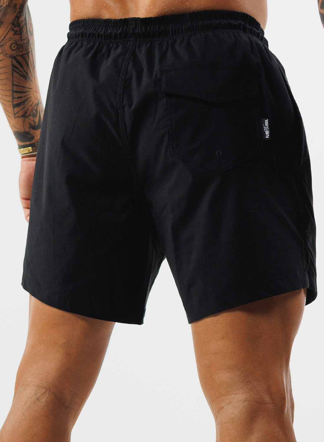 MEN'S FNF BOARD SHORTS - BLACK – FLAG NOR FAIL